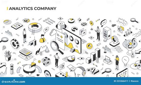 Analytics Company Isometric Illustration Stock Vector Illustration Of Business Diagram 223366411