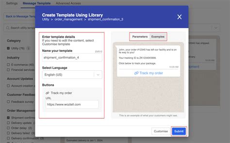 Whatsapp Message Template Woztell Platform Documentation