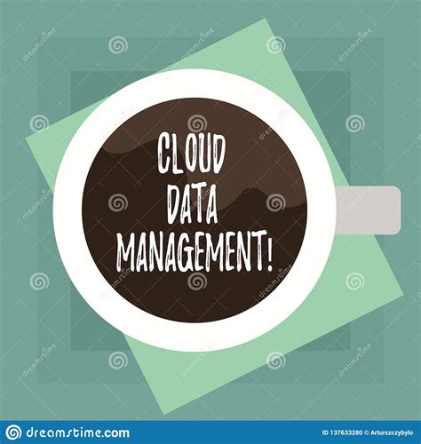 Conceptual Hand Writing Showing Cloud Data Management Business Photo