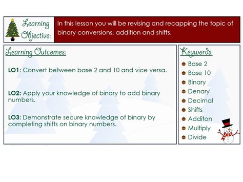 christmas binary revision teaching resources