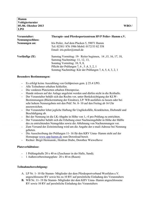 Komplette Ausschreibung