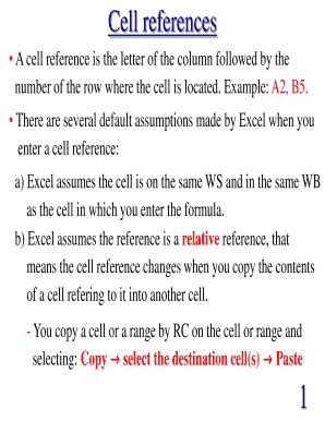 Fillable Online Cell References Fax Email Print PdfFiller