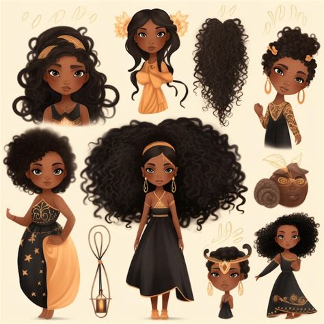 Premium Photo Empowering Black Girl Magic Clipart Celebrating