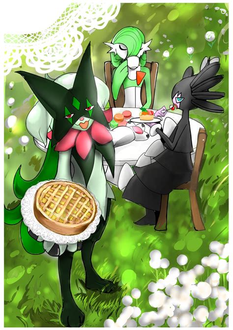 Gardevoir Meowscarada And Gothitelle Pokemon Drawn By Rock Artist