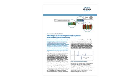 Advantages Of Measuring Surface Roughness With White Light