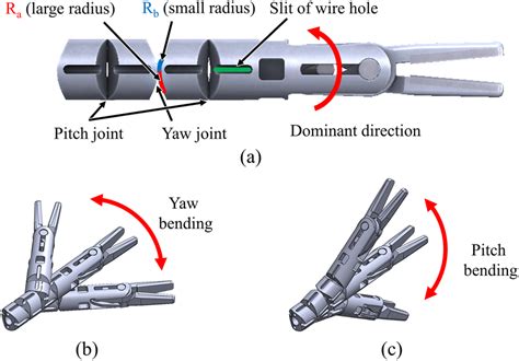 Two Dof Surgical Instrument With An Arc Joint The Red And Blue Curved