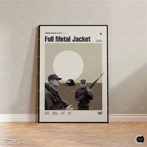 Full Metal Jacket Retro Movie Poster Midcentury Modern Retro Tv Show