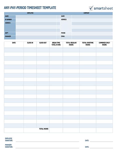 25 Free Time Card Templates Word Excel PDF