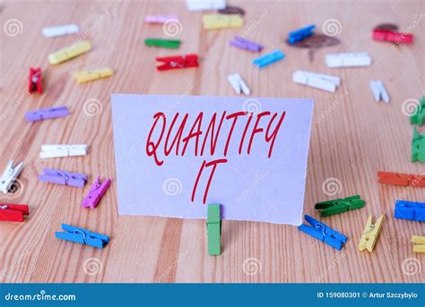 handwriting text quantify it concept meaning measure the size or