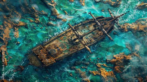Sea Ship Battlemap Dndrpg Map For Dungeons And Dragons Sea Ilustração Do Stock Adobe Stock