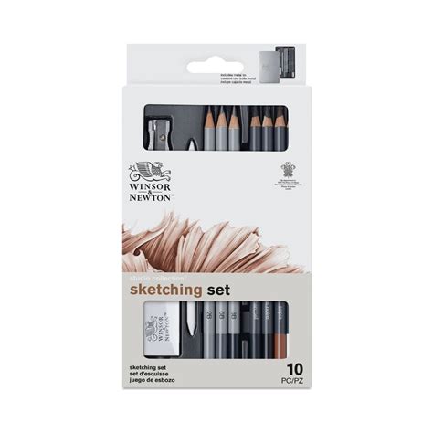 Winsor And Newton Pencil Sketching Set Of 10 Oxford Stationers