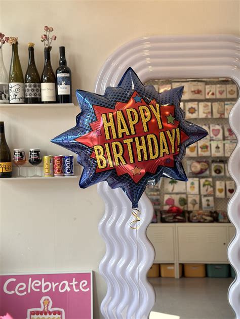 팝 생일 말풍선 헬륨 풍선