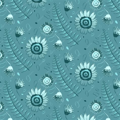 free vector floral monochromatic pattern