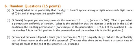 Solved Random Questions Points A Points What Chegg Com