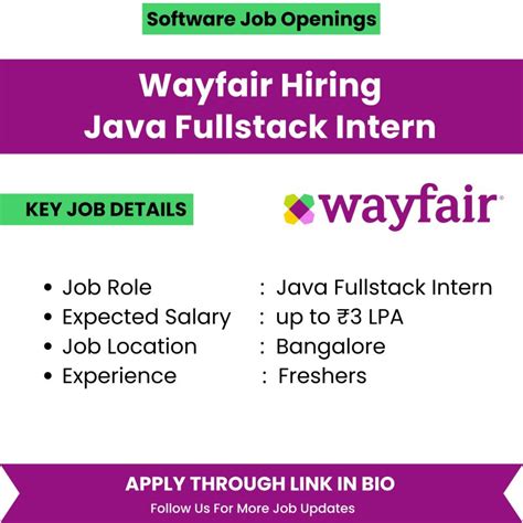 Ashok Bollepalli On Linkedin Jobopportunity Internship Javafullstack Wayfair Bangalorejobs