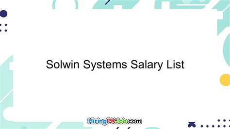 solwin systems salary list profile and benefits pakistan job