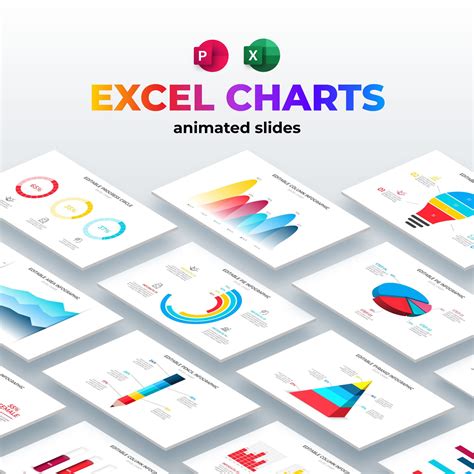 Excel Animated Editable Charts Powerpoint Template Infographic Diagrams Data Statistic