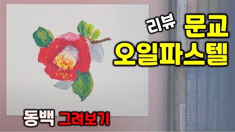 문교 아티스트 오일파스텔 24색 리뷰 동백그리기 Youtube