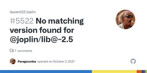 No Matching Version Found For Joplinlib~25 · Issue 5522