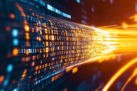 Binary Numbers Pulse Through A Vibrant Digital Scene Embodying The