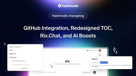 Pritam Paul On Linkedin Github Integration Redesigned Toc Rixchat And Ai Boosts Hashnode