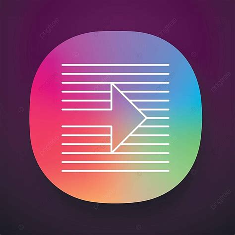 Rightpointing Arrow App Icon On Striped Background For Navigation Vector Simple Vector Button