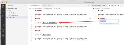 Renaming Header Updates Links Without Prompting Issue Microsoft Vscode GitHub