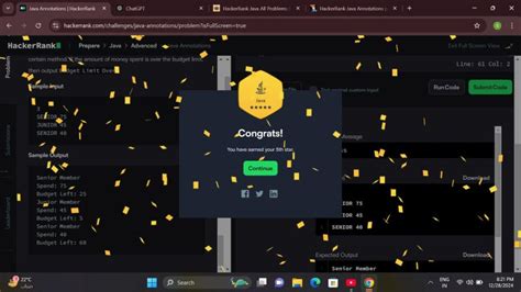 Hackerrank Achievementunlocked Javaprogramming Clanguage Sirat Fatma