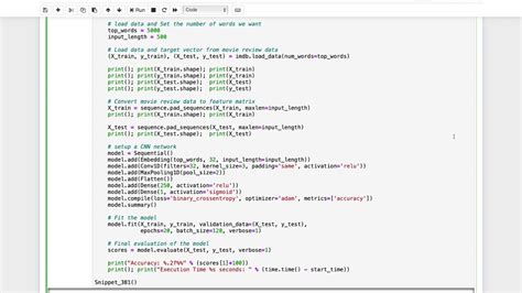 how to setup a cnn model for imdb sentiment analysis in keras youtube