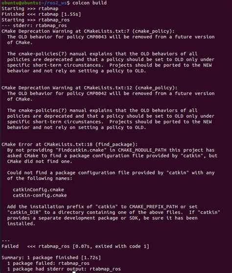 error building rtabmap ros for ros2 foxy · issue 613 · introlab