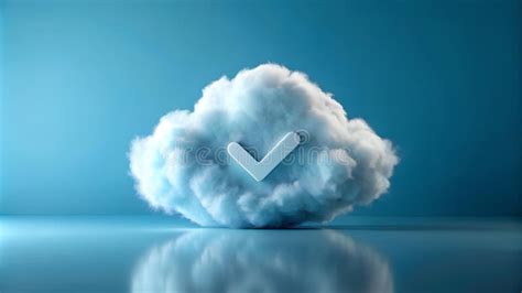 Abstract Cloud With Checkmark A Symbolic Representation Of Secure Data Storage Generative Ai