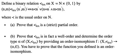 Solved Define A Binary Relation Chegg Com