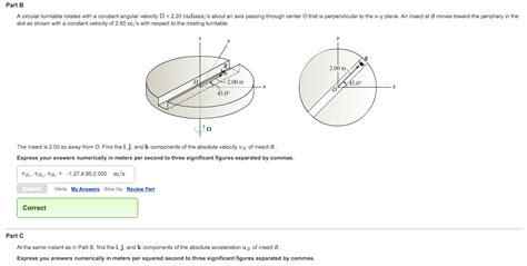 Solved A Circular Turntable Rotates With A Constant Angular