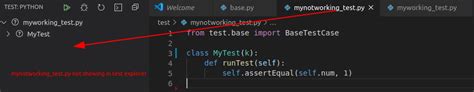 Python Test Explorer Not Recognizing Test In VS Code When Test Files Split Into Multiple Files