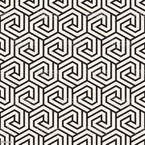 원활한 벡터 패턴 줄무늬 흑백 격자와 현대적인 세련 된 텍스처입니다 기하학적 인 6 각형 격자를 반복 간단한 격자 디자인입니다 0명에 대한 스톡 벡터 아트 및 기타 이미지