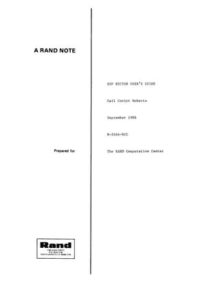 Esp Editor User S Guide PDF