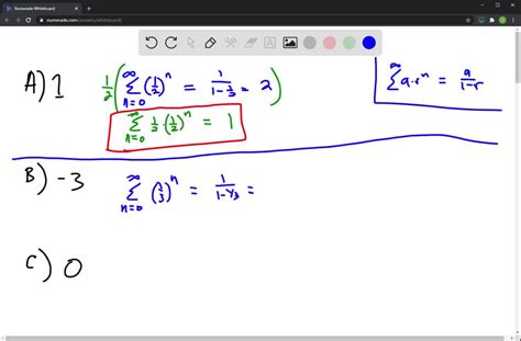make up an infinite series of nonzero terms whose sum is a 1 b 3 c