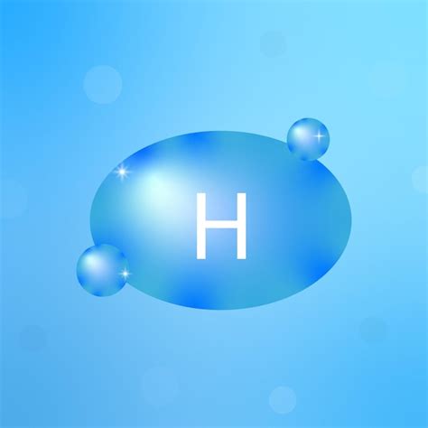 Premium Vector Icon With Blue Chemical Element H Education Concept Vector Illustration