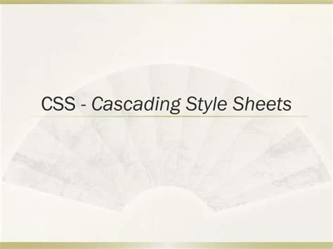 Ppt Css Cascading Style Sheets Powerpoint Presentation Free Download Id 2686306