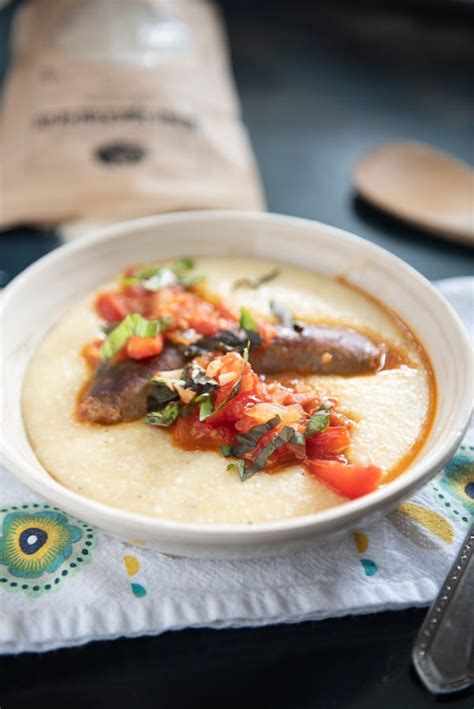 Cheddar Cheese Grits With Italian Sausage Two Lucky Spoons