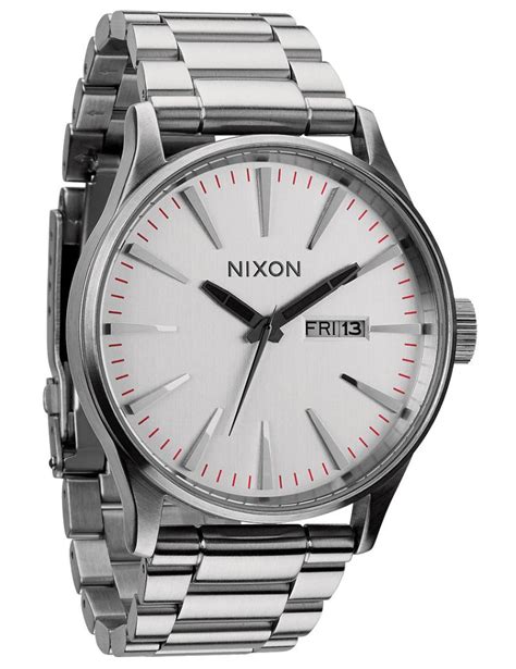 Nixon Sentry Ss Silver A356 130 Lq Rip