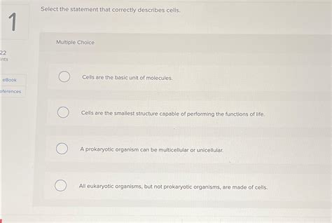 Solved Select the statement that correctly describes | Chegg.com
