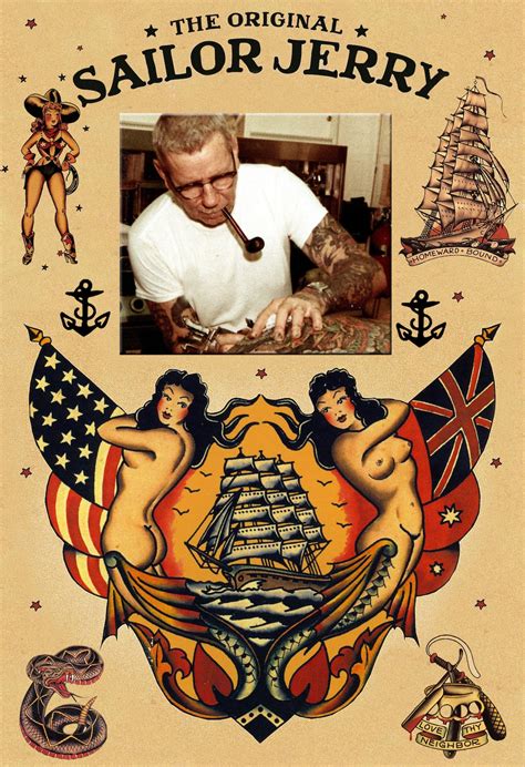Sailor Jerry Tattoo Art Flash 13x19 Photo Print Etsy