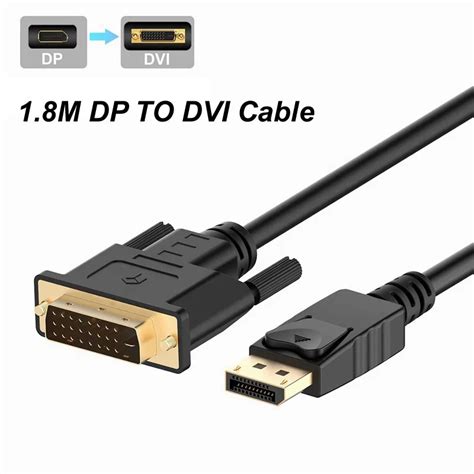 18m 디스플레이 포트 노트북 Pc 셋톱 박스 Dp Dvi 24 1 수 모니터 프로젝터 그래픽 카드 Hd 1080p