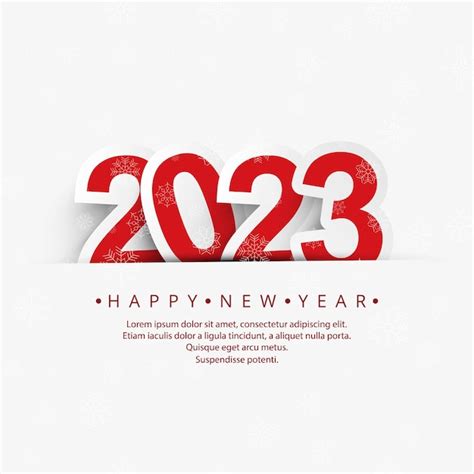 Feliz Año Nuevo 2023 Tarjeta De Vacaciones Con Fondo Blanco Vector