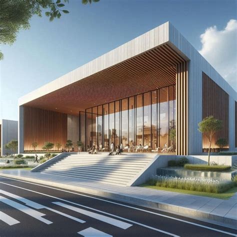 Modern Marvel Architectural Design Of A Suburban Art Gallery Premium
