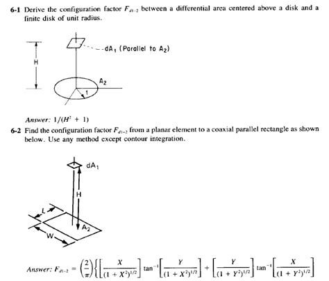 solved 6 1 derive the configuration factor f between a