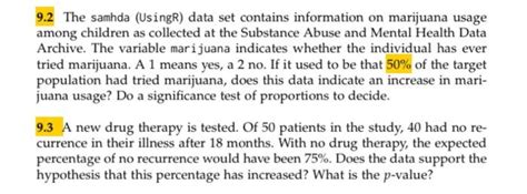 Solved 92 The Samhda Usingr Data Set Contains Information