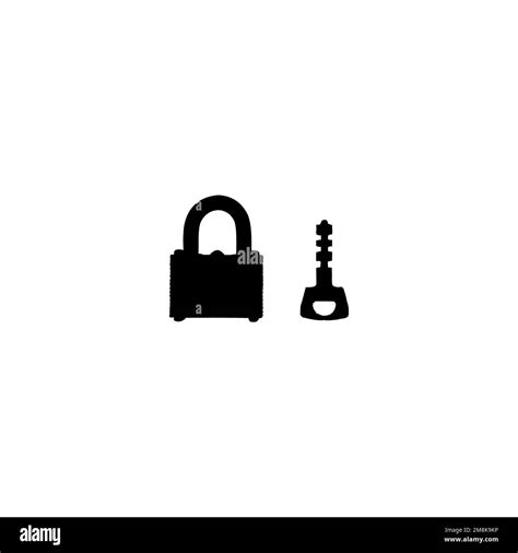 padlock icon simple style home secure company poster background symbol