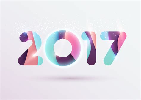 新年贺卡设计图片 矢量暖色系 数字新年贺卡设计素材 高清图片 摄影照片 寻图免费打包下载